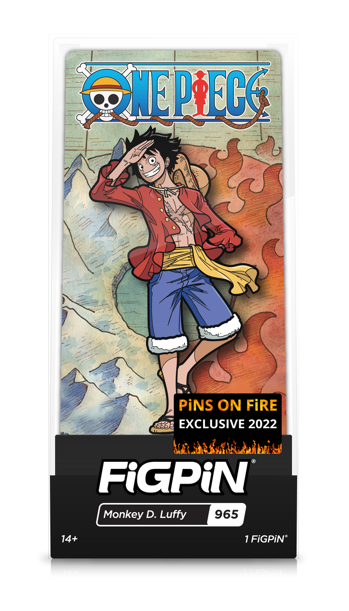 FiGPiN ONE PiECE MONKEY D. LUFFY #965 PiNS ON FiRE EXCLUSiVE GLiTTER V